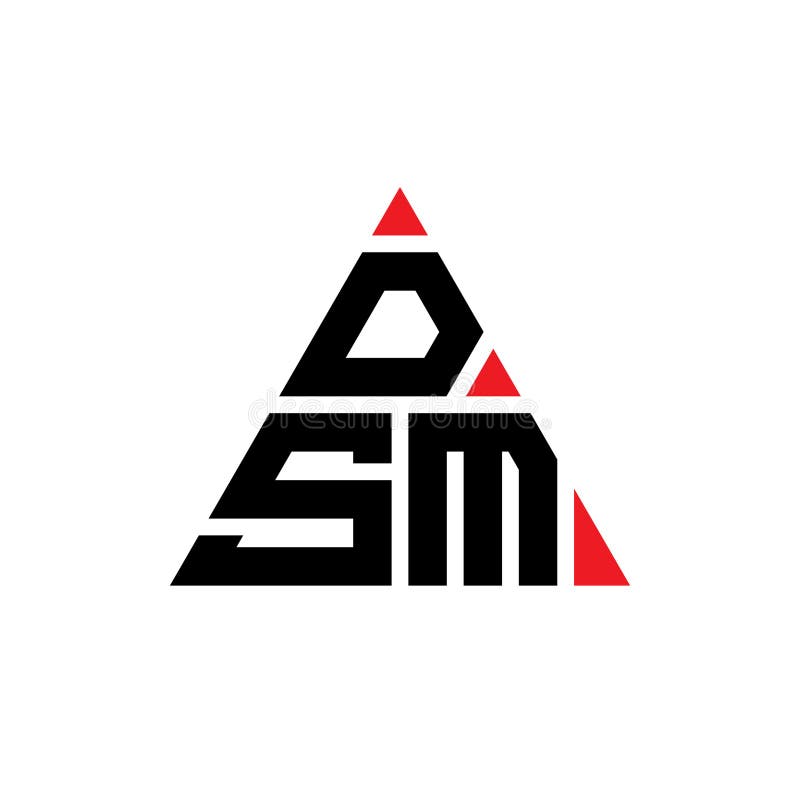 DSM Triangle Letter Logo Design with Triangle Shape. DSM Triangle Logo ...