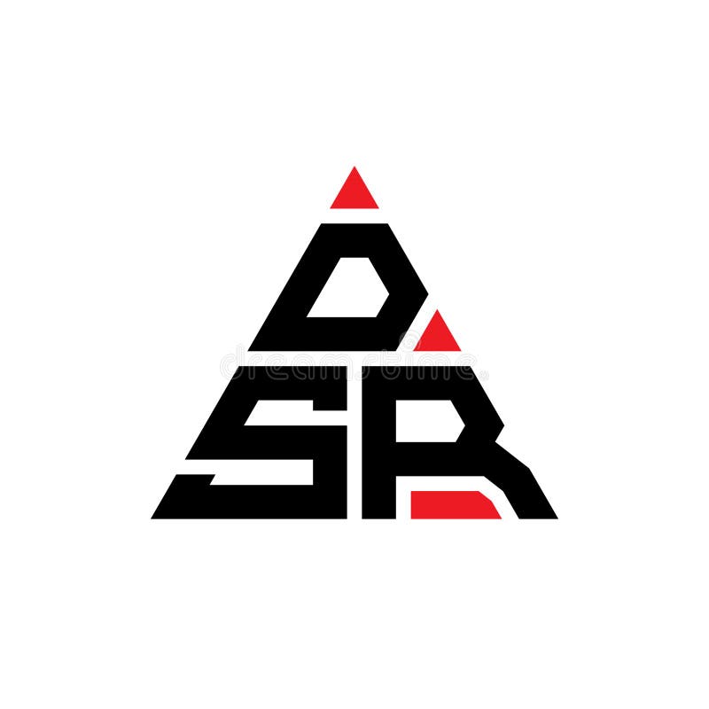 DSR Triangle Letter Logo Design with Triangle Shape. DSR Triangle Logo ...