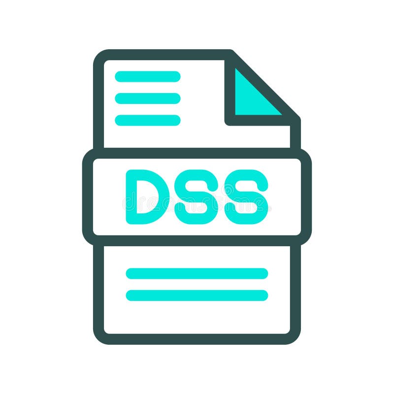 Dss Artistic Icon for Audio Files with Bright Line Color Touches Stock ...