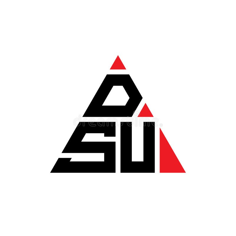 DSU Triangle Letter Logo Design with Triangle Shape. DSU Triangle Logo ...