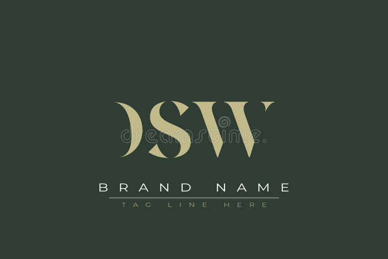 DSW Abstract Letter Logo Design Stock Vector - Illustration of graphic ...