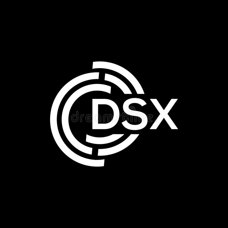 DSX Letter Logo Design on Black Background. DSX Creative Initials ...