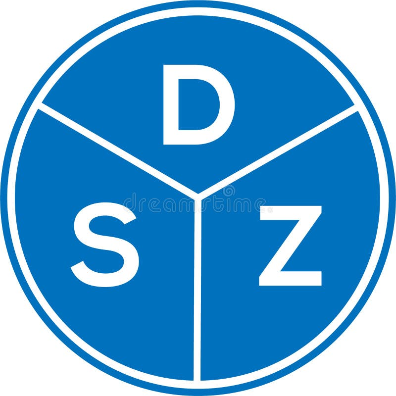 DSZ Letter Logo Design on White Background. DSZ Creative Circle Letter ...