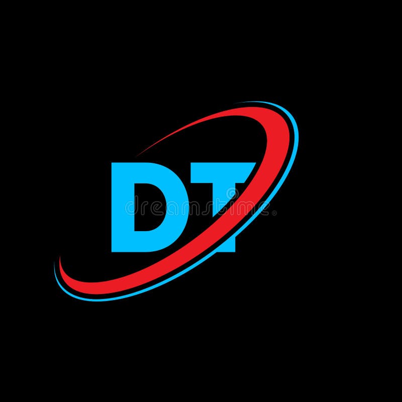 DT Circle Shape Letter Logo Design Stock Vector - Illustration of ...