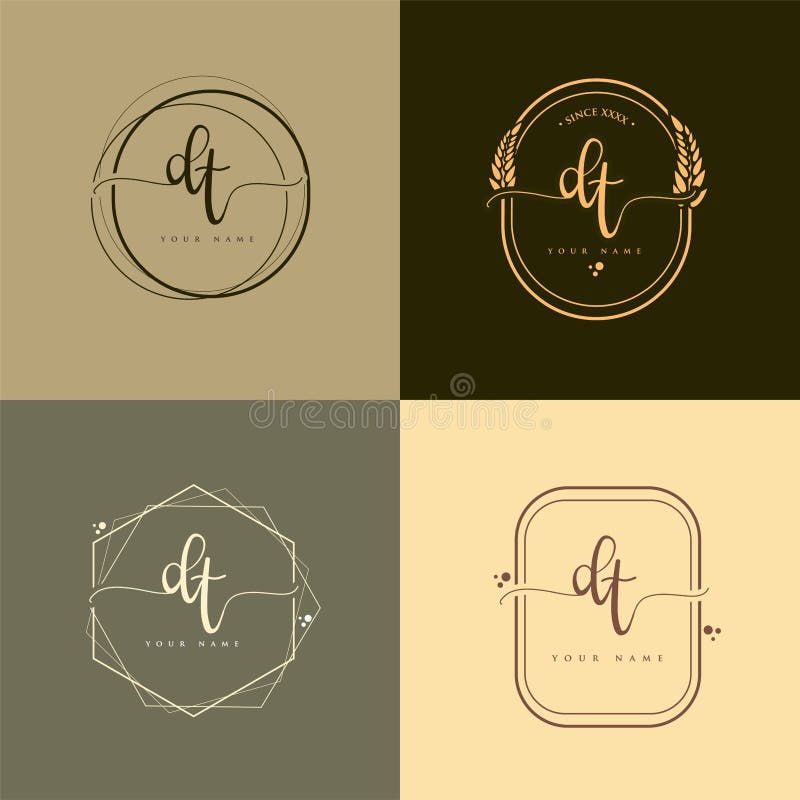 Dt Initial Handwriting Logo Vector Sets Stock Illustrations – 1 Dt ...