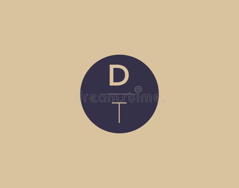 DT Letter Modern Elegant Logo Design Vector Images Stock Vector ...