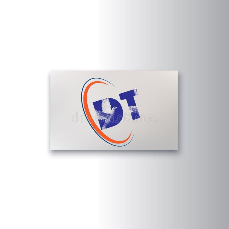 DT Text Logo Design stock vector. Illustration of screenshot - 261007482