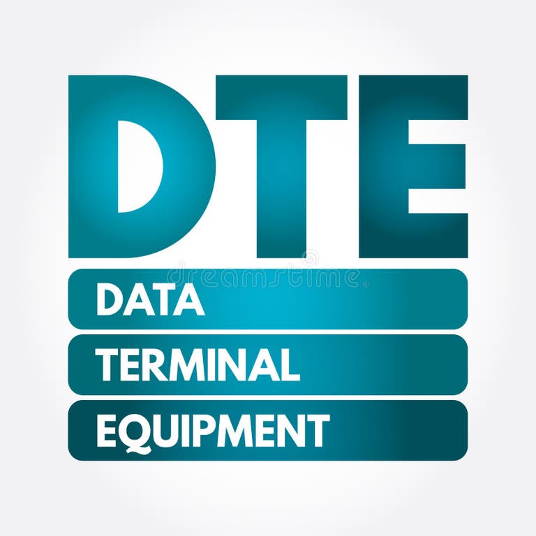 DTE - Data Terminal Equipment Acronym, Technology Concept Background ...