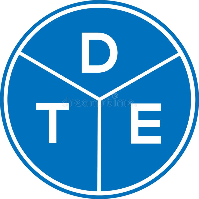 DTE Letter Logo Design on White Background. DTE Creative Circle Letter ...