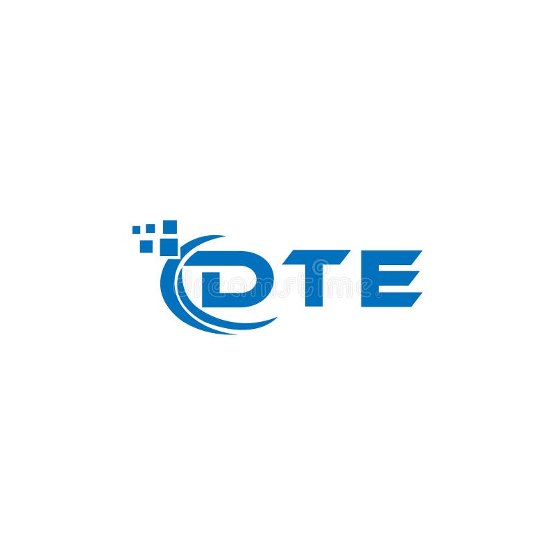 DTE Letter Logo Design on White Background. DTE Creative Initials ...