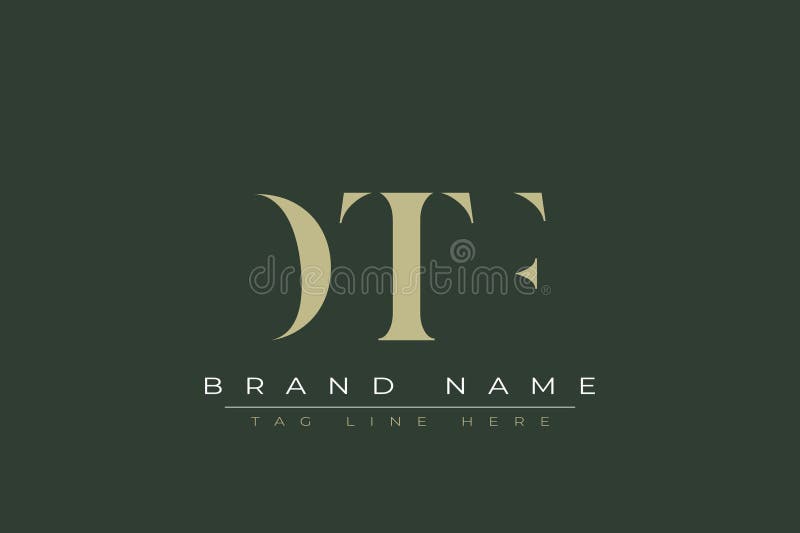 DTF Abstract Letter Logo Design Stock Vector - Illustration of logotype ...