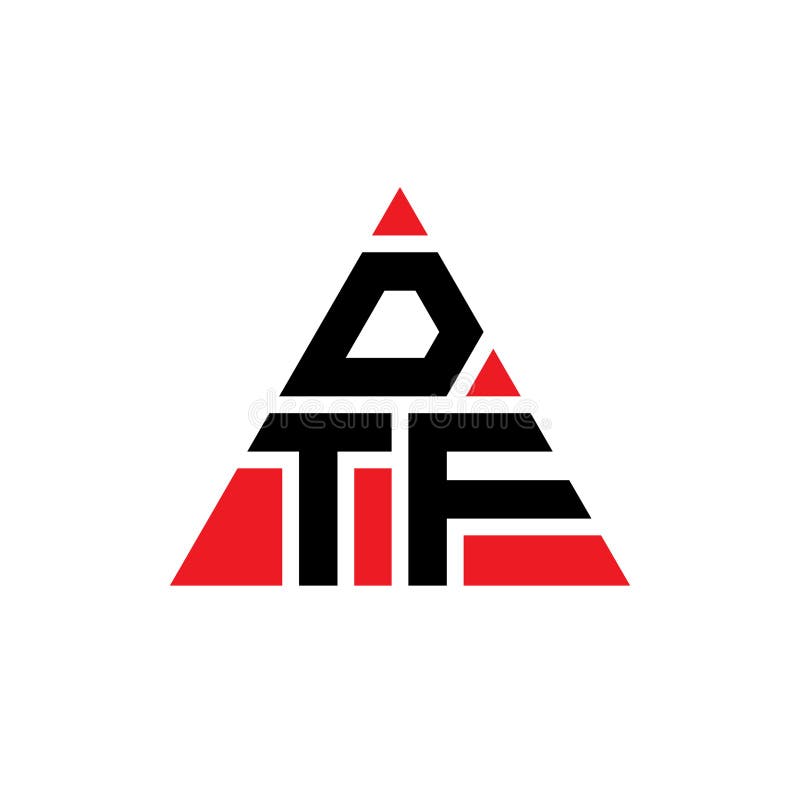 DTF Triangle Letter Logo Design with Triangle Shape. DTF Triangle Logo ...