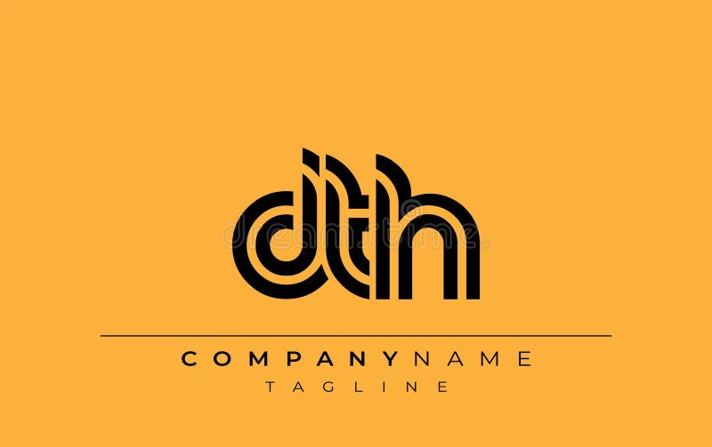 DTH Creative Unique Modern Letter Logo Design Stock Vector ...