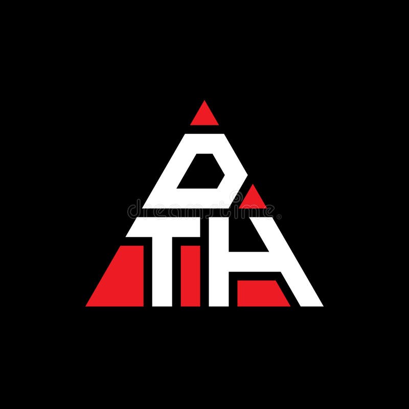 DTH Triangle Letter Logo Design with Triangle Shape. DTH Triangle Logo ...