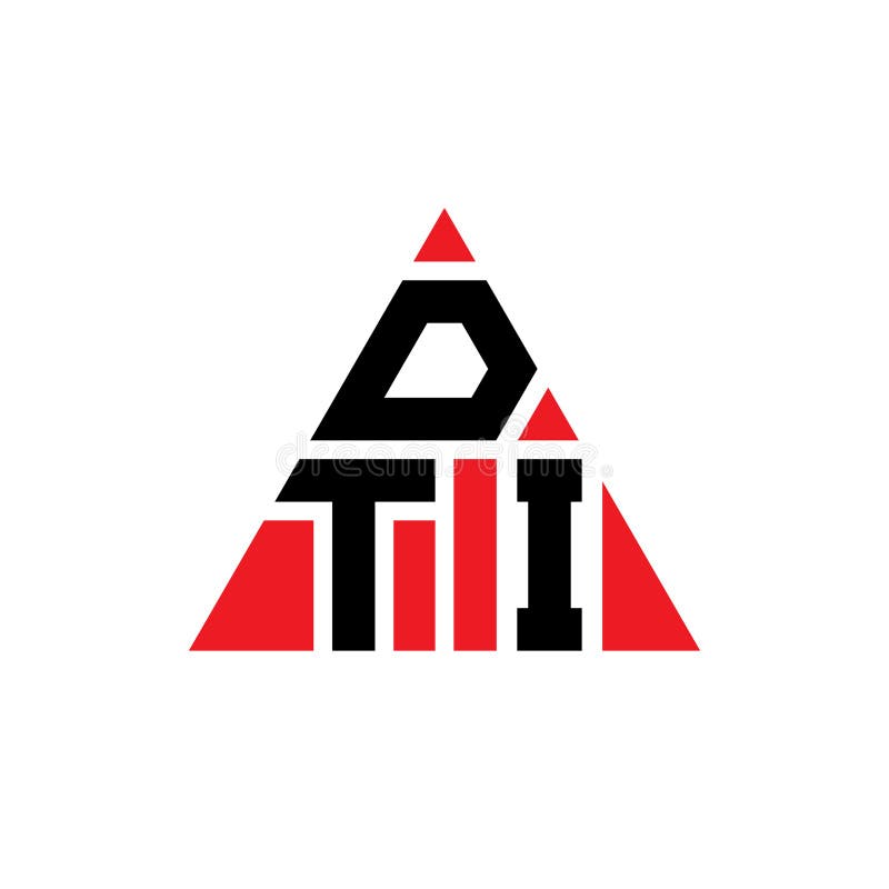 DTI Triangle Letter Logo Design with Triangle Shape. DTI Triangle Logo ...