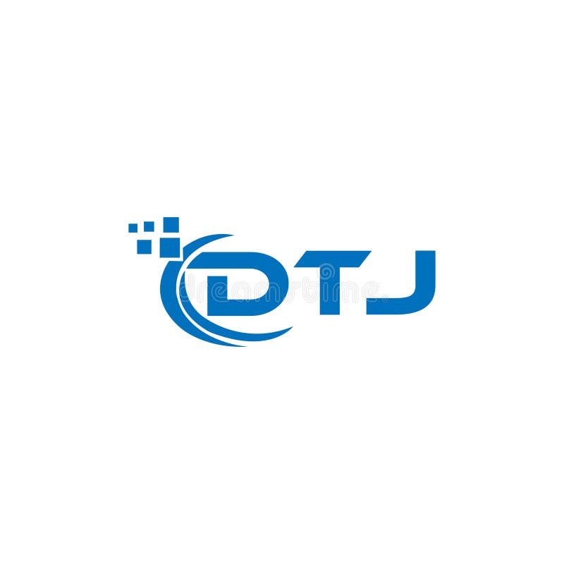 DTJ Letter Logo Design on White Background. DTJ Creative Initials ...