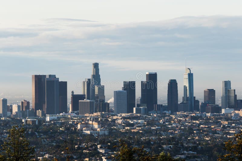 DTLA Skyline editorial image. Image of angeles, district - 93449220
