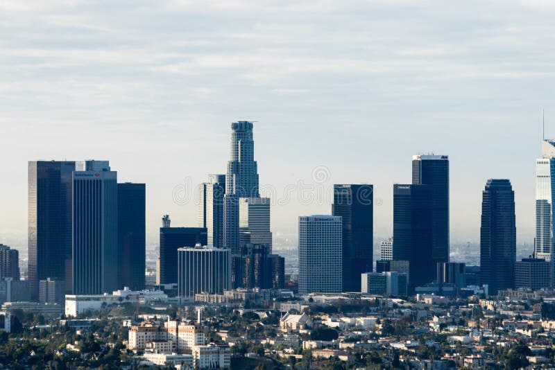 DTLA Skyline editorial photo. Image of industry, observatory - 93449716