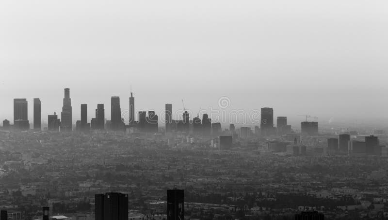 DTLA Skyline stock image. Image of black, early, famous - 93449131