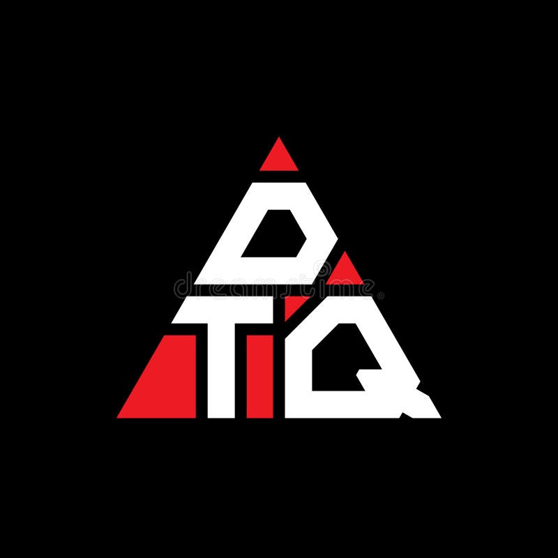 DTQ Triangle Letter Logo Design with Triangle Shape. DTQ Triangle Logo ...