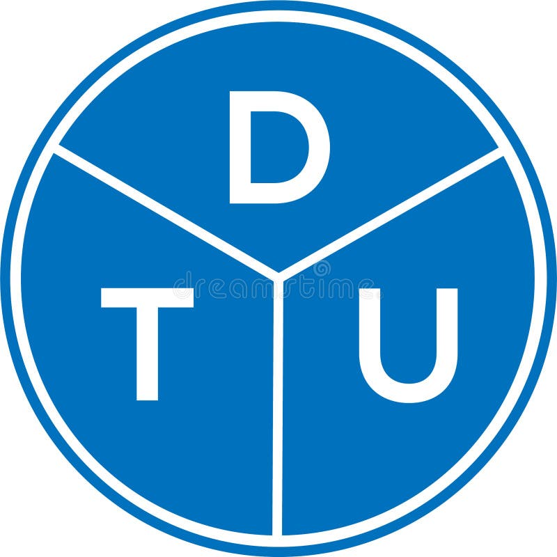 DTU Letter Logo Design on White Background. DTU Creative Circle Letter ...