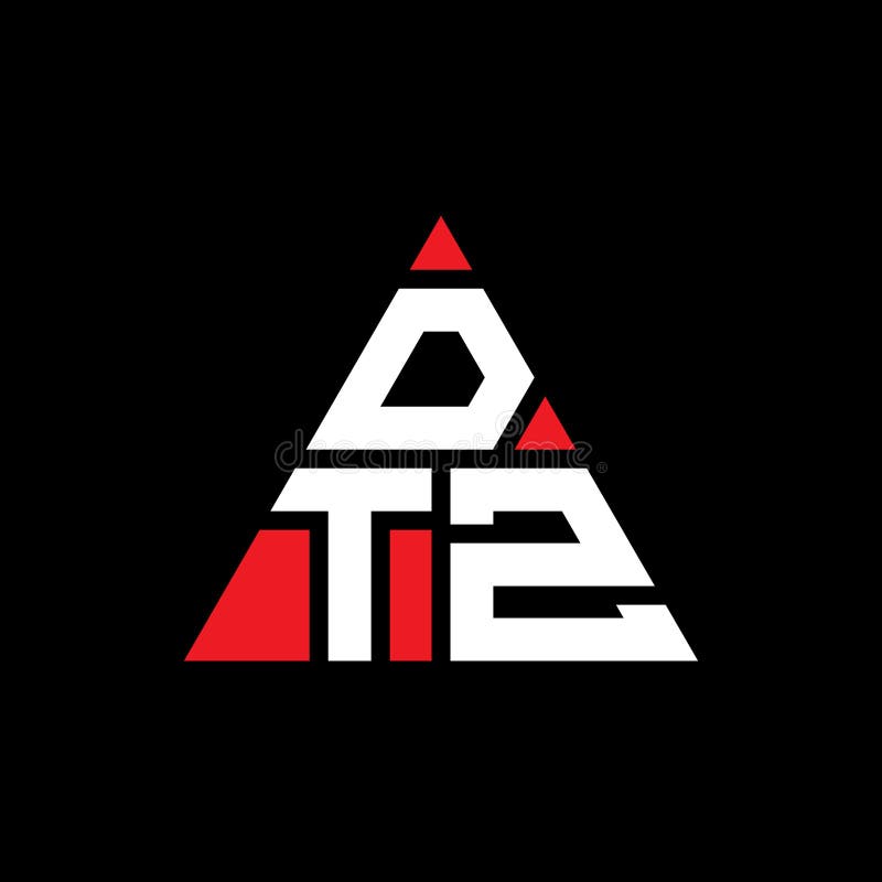 DTZ Triangle Letter Logo Design with Triangle Shape. DTZ Triangle Logo ...