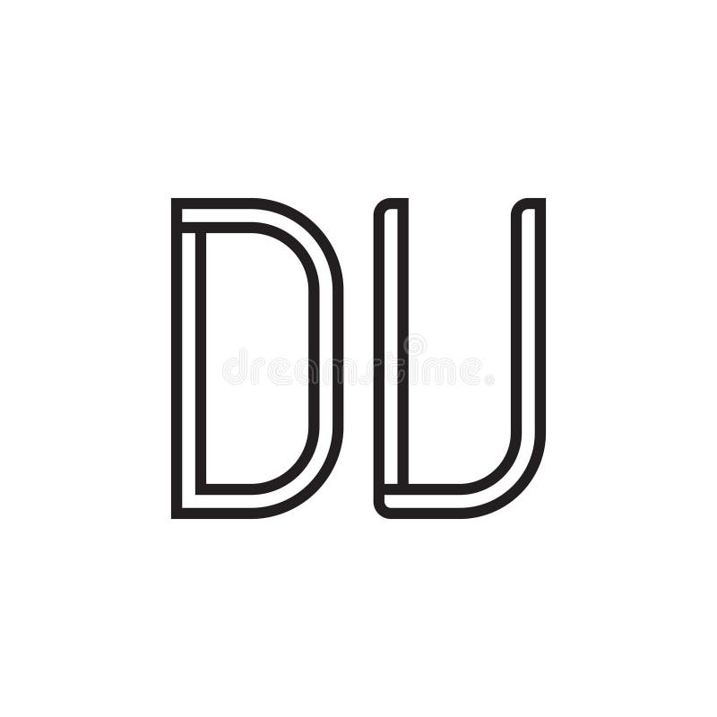 Du Initial Letter Vector Logo Icon Stock Vector - Illustration of ...