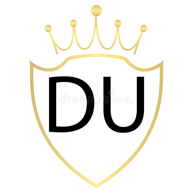 DU Letter Logo Design with Simple Style Stock Vector - Illustration of ...