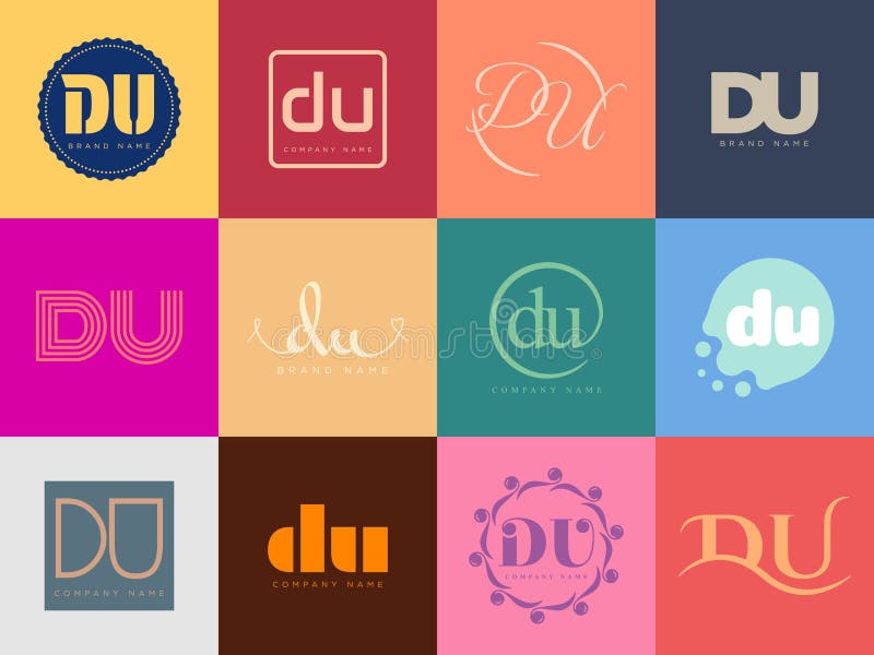 DU Logo Company Template. Letter D and U Logotype Stock Vector ...