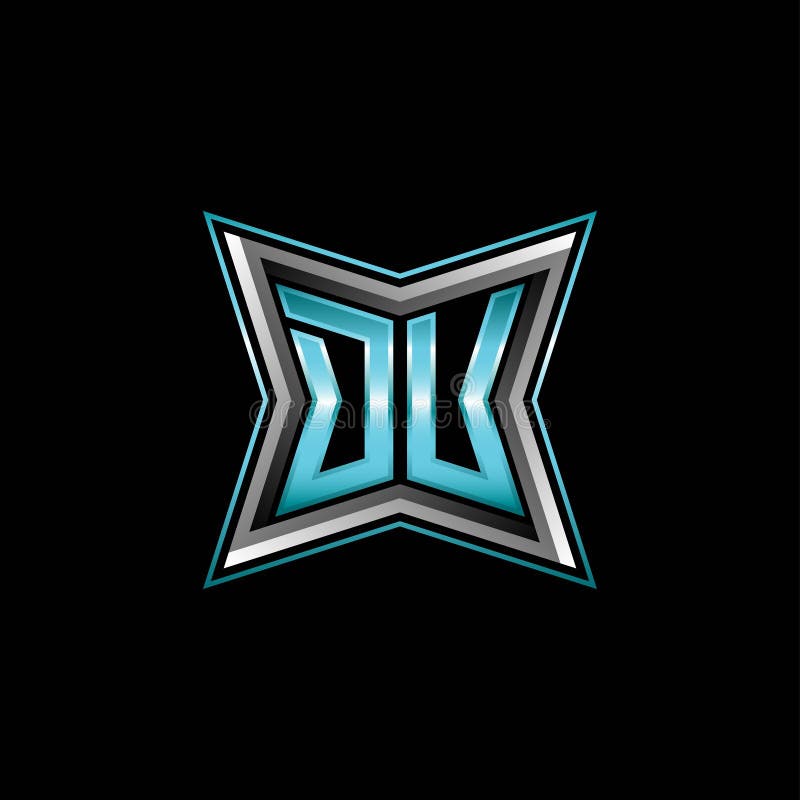 DU Logo Monogram Geometric Modern Design Stock Vector - Illustration of ...