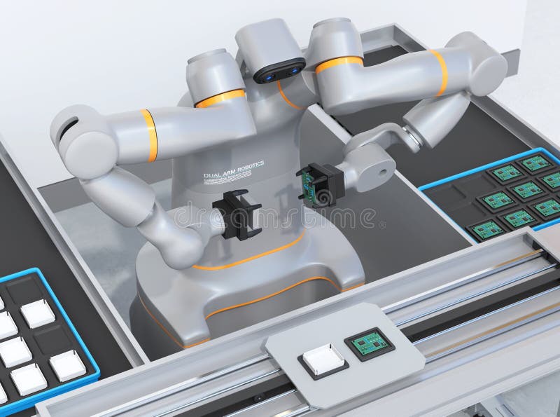 Dual-arm Robot Assembly Printed Circuit Boards in Cell-production Space ...