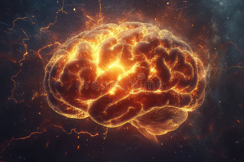 Dual Brain Concept Showing Logic Versus Emotion in Visual Contrast ...