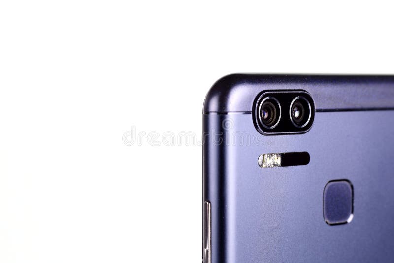 Dual camera smartphone stock photo. Image of electronic - 151399584