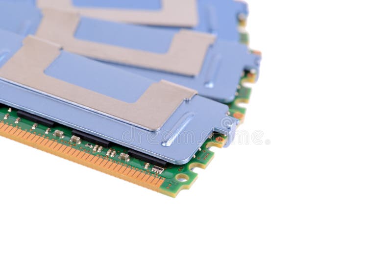 Computer Memory Module in Isolated White Background Stock Photo - Image ...