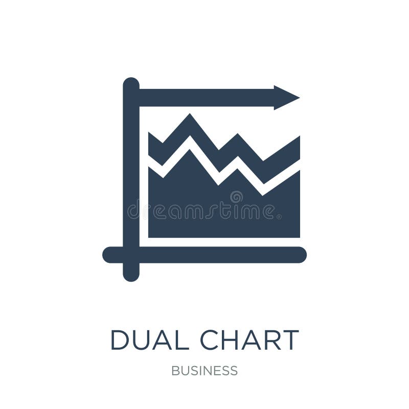Dual Chart Vector Icon on White Background. Flat Vector Dual Chart Icon ...