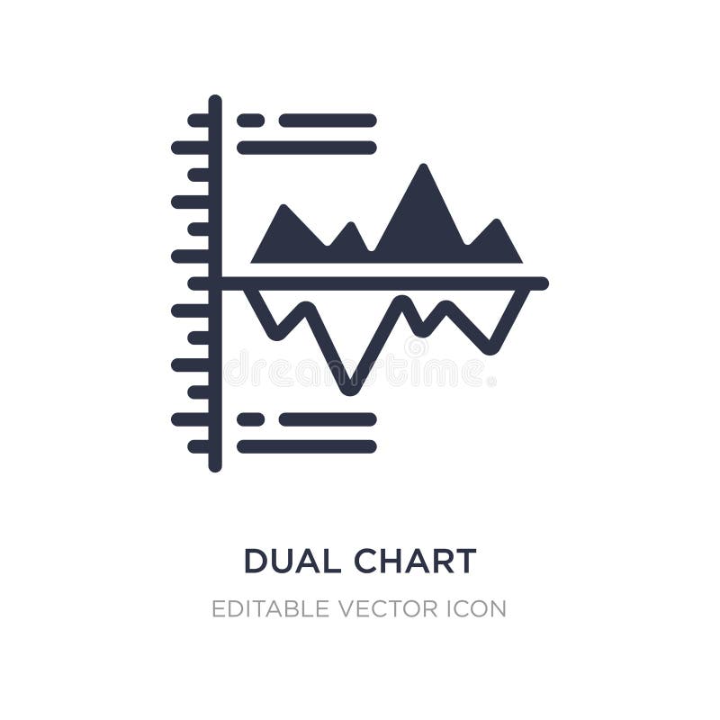 Dual Chart Icon Vector Sign and Symbol Isolated on White Background ...