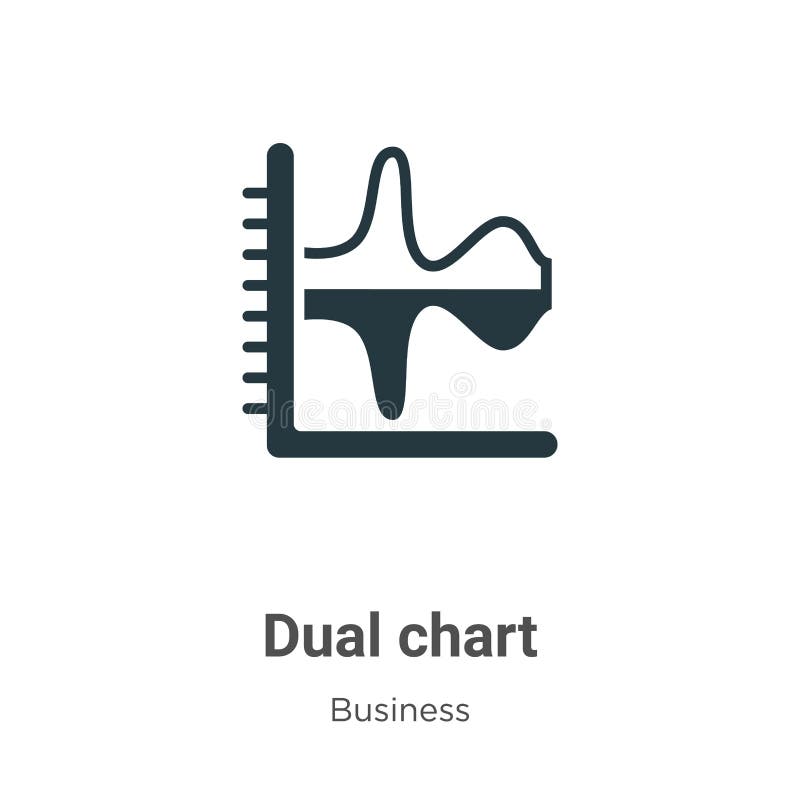 Dual Chart with Two Growth Curve Thin Line Icon, Diagram Concept ...
