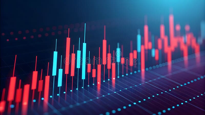 Dual Color Candlestick Chart - AI Generated Trading Analysis Display ...