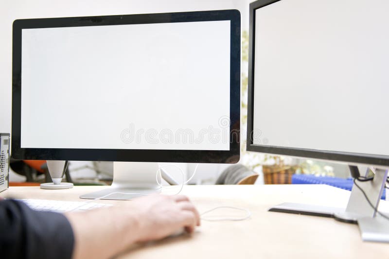 Mock-up Presentation Screens Stock Photo - Image of modern ...