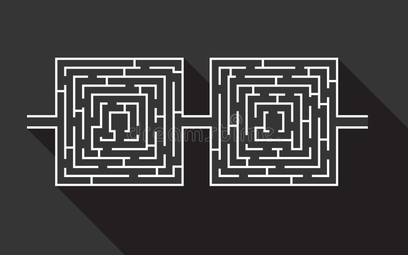 Difficult and Long Maze Educational Game in the Form of a Square Stock ...