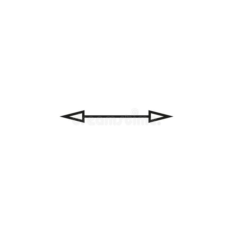 Dual Double Ended Arrow. Geometric Mathematical Thin Short Straight ...