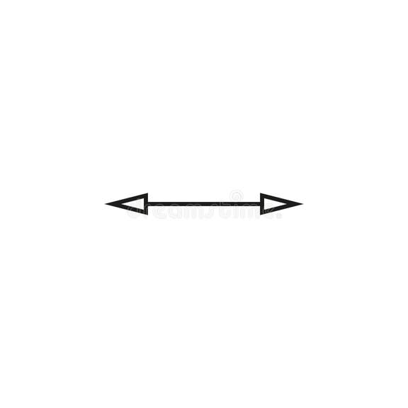 Dual Double Ended Arrow. Geometric Mathematical Thin Short Straight ...