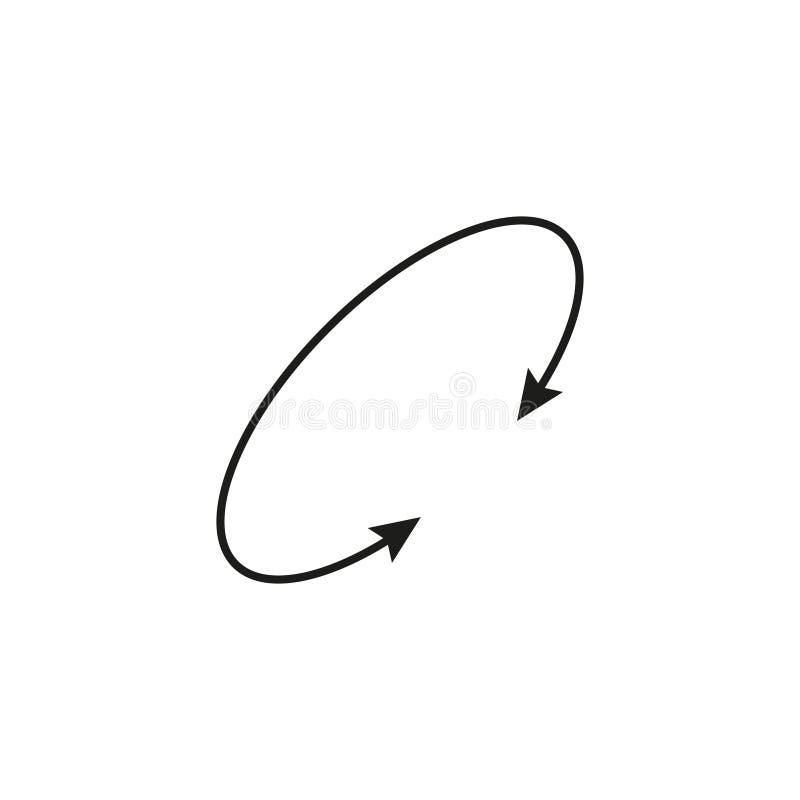 Dual Double Ended Semi Circle Arrow. Semicircular Round Long Two Sided ...