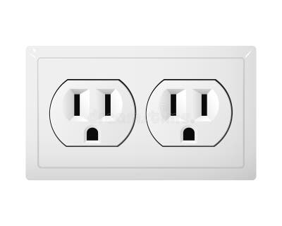 Dual Electrical Socket Type B. Receptacle from Canada. Stock Vector ...