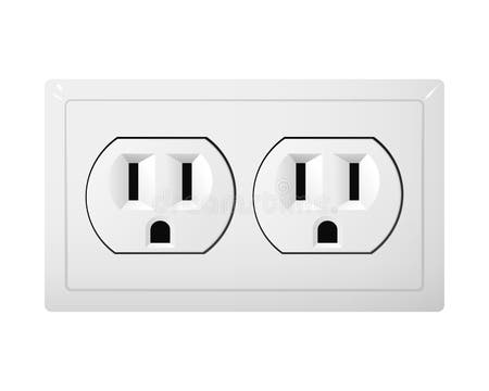 Dual Electrical Socket Type B. Receptacle from Canada. Stock Vector ...