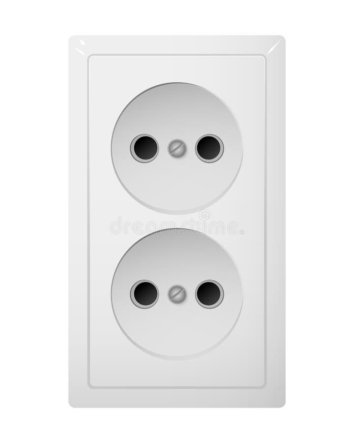 Dual Electrical Socket Type C. Receptacle from South America. Stock ...