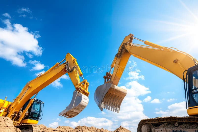 Dual Excavators Stock Photos - Free & Royalty-Free Stock Photos from ...
