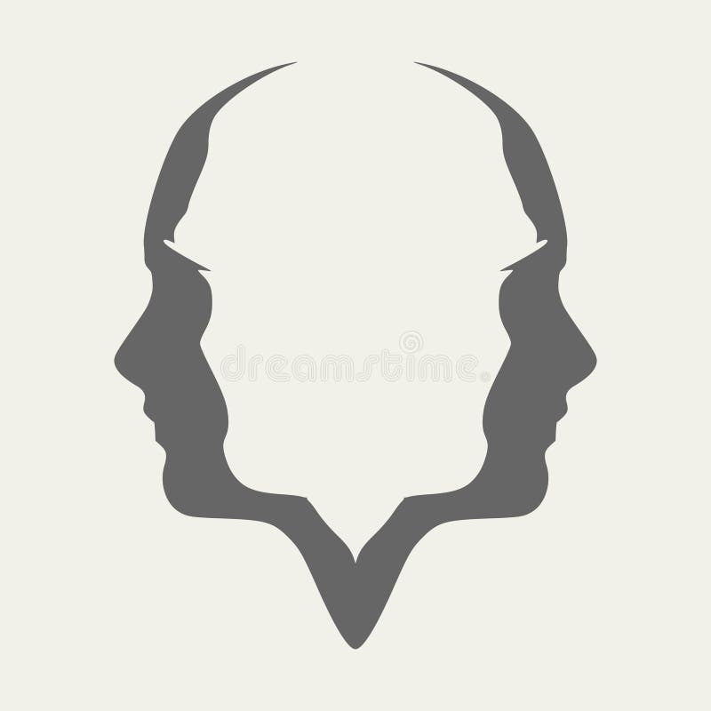 Two Face Silhouette Stock Illustrations – 2,712 Two Face Silhouette ...