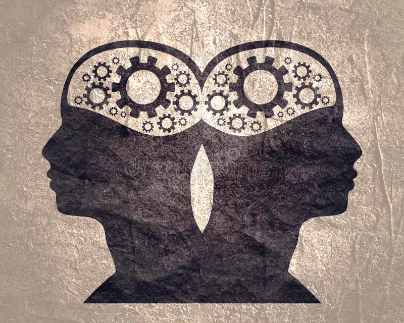 Dual face portrait. stock photo. Image of fashion, lover - 157368886