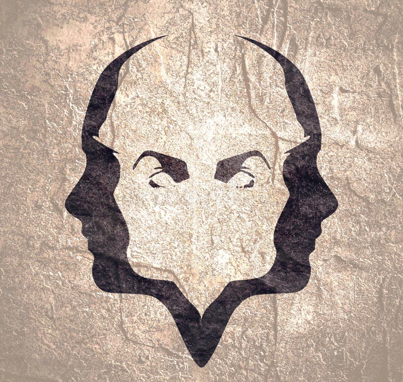 Dual face portrait. stock photo. Image of fashion, lover - 157368886